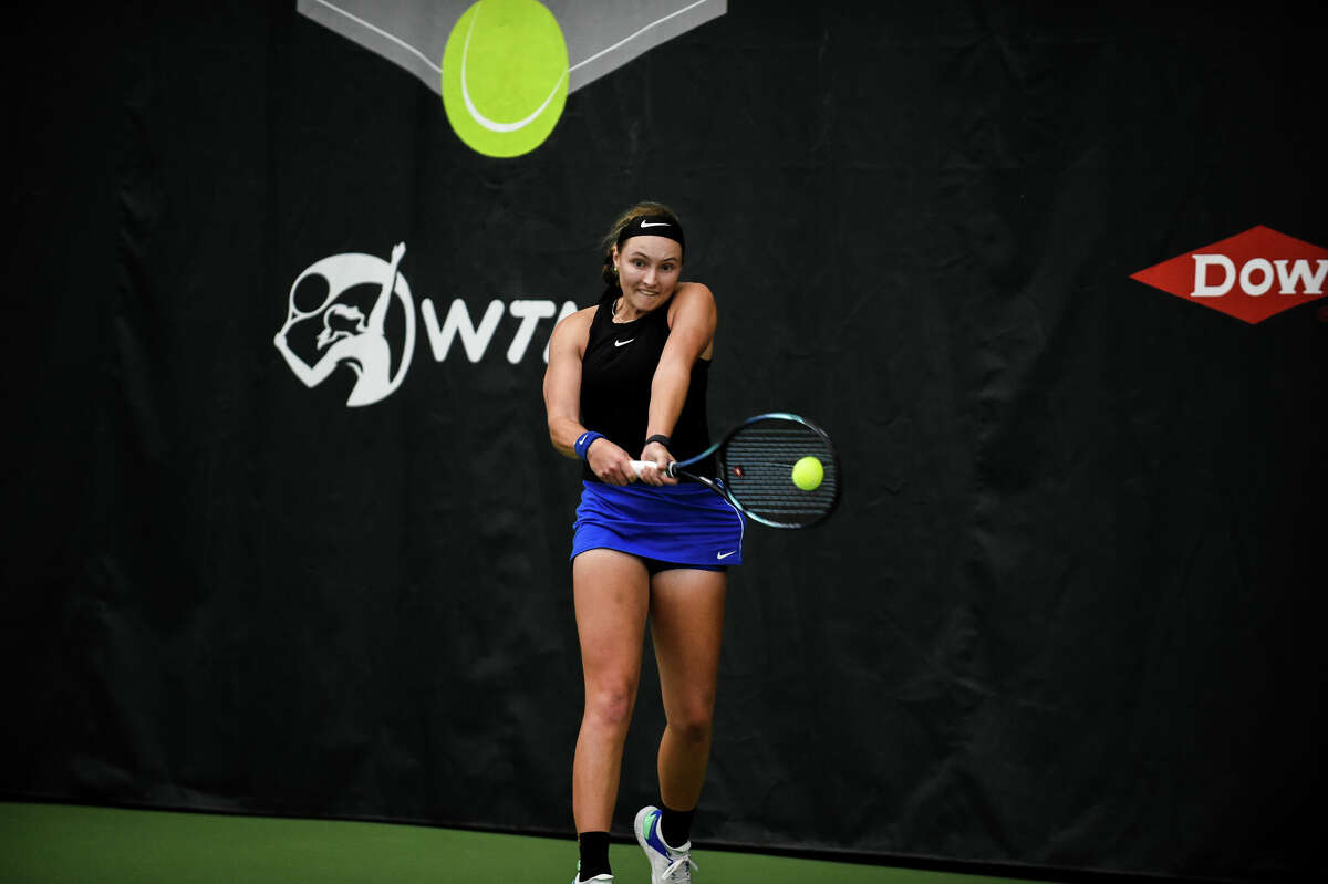 Midland's Ellie Coleman competes at the Dow Tennis Classic