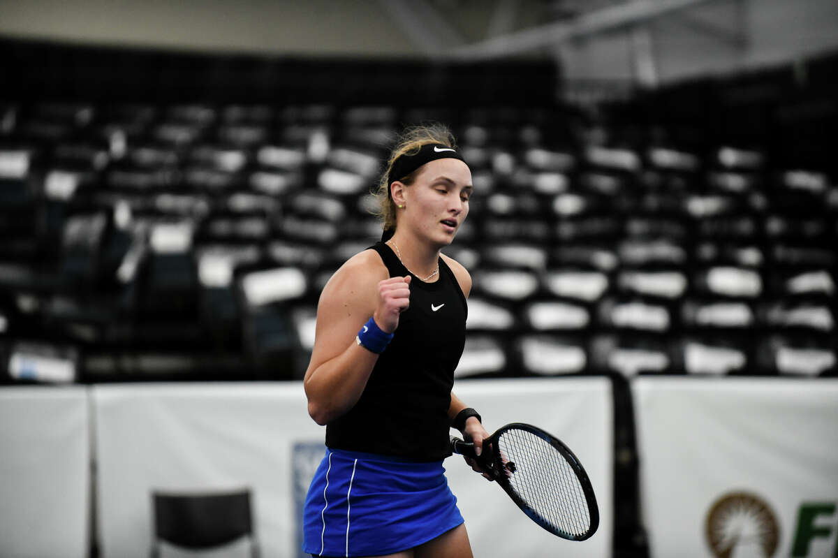 Midland's Ellie Coleman competes at the Dow Tennis Classic