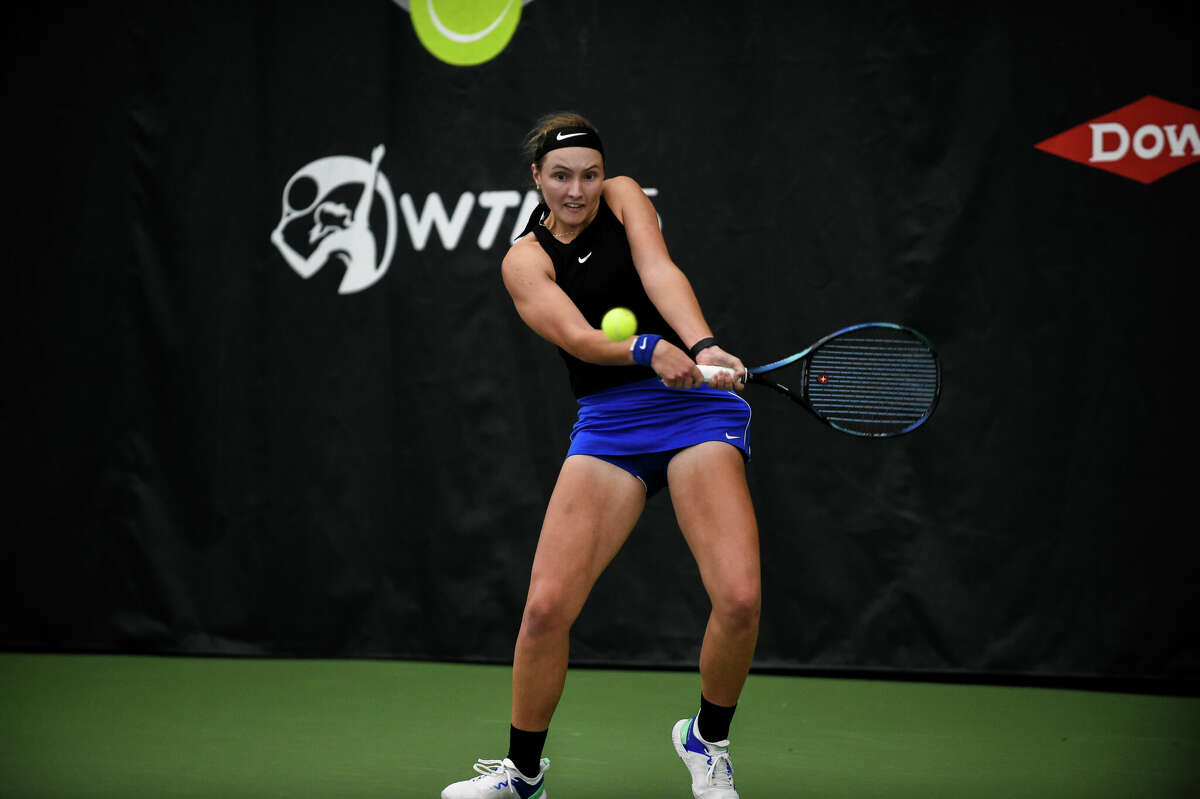 Midland's Ellie Coleman competes at the Dow Tennis Classic