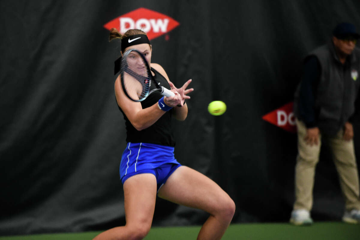 Midland's Ellie Coleman competes at the Dow Tennis Classic