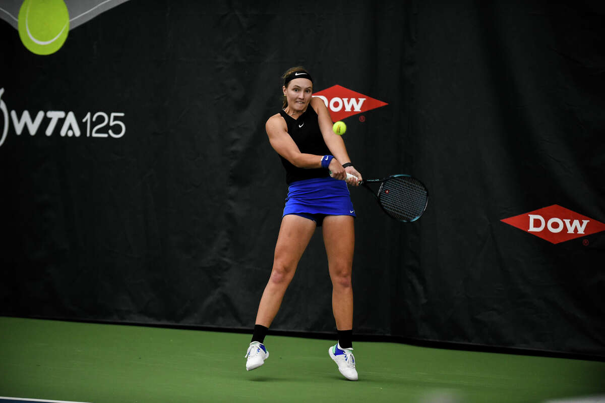 Midland's Ellie Coleman competes at the Dow Tennis Classic