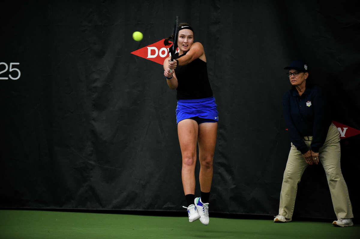 Midland's Ellie Coleman competes at the Dow Tennis Classic