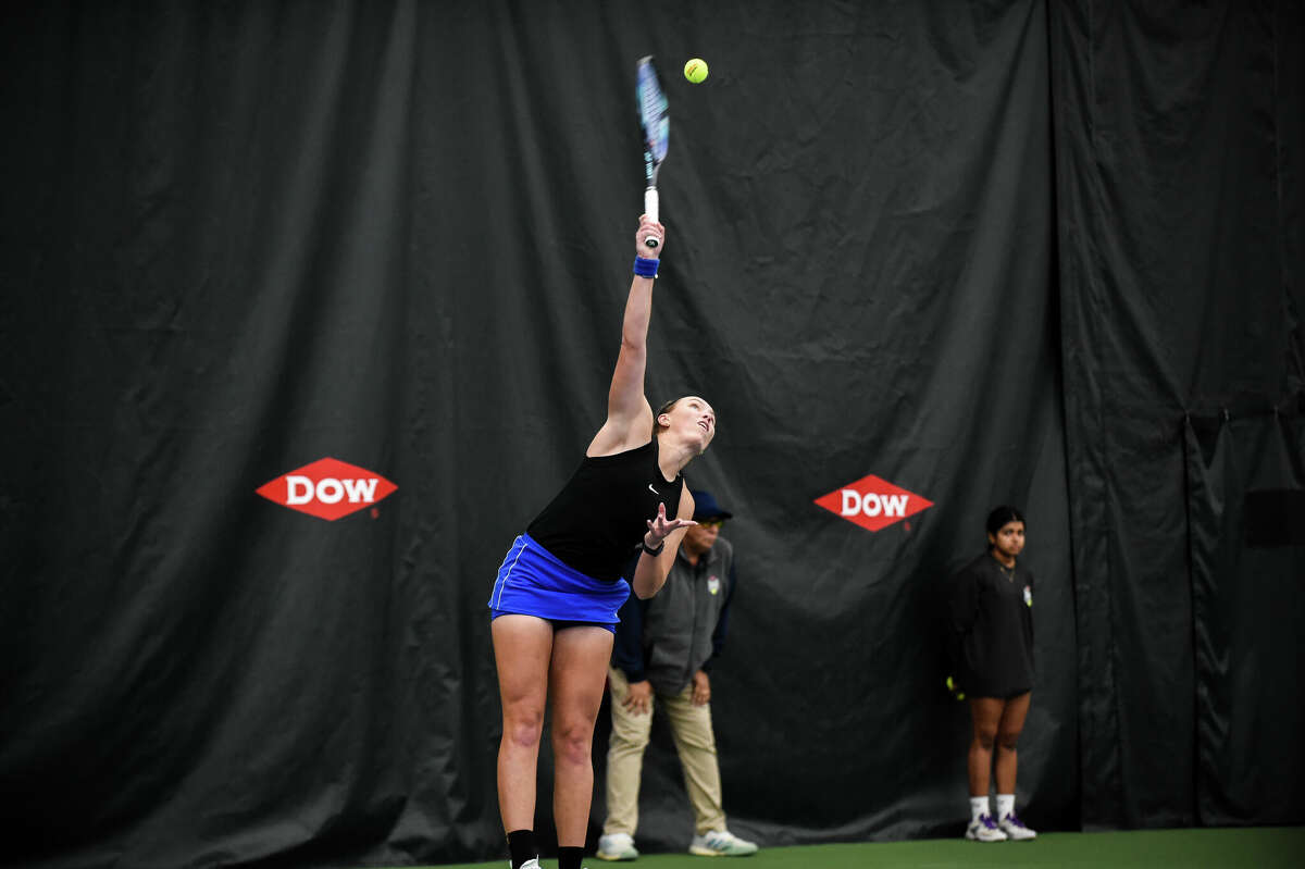 Midland's Ellie Coleman competes at the Dow Tennis Classic