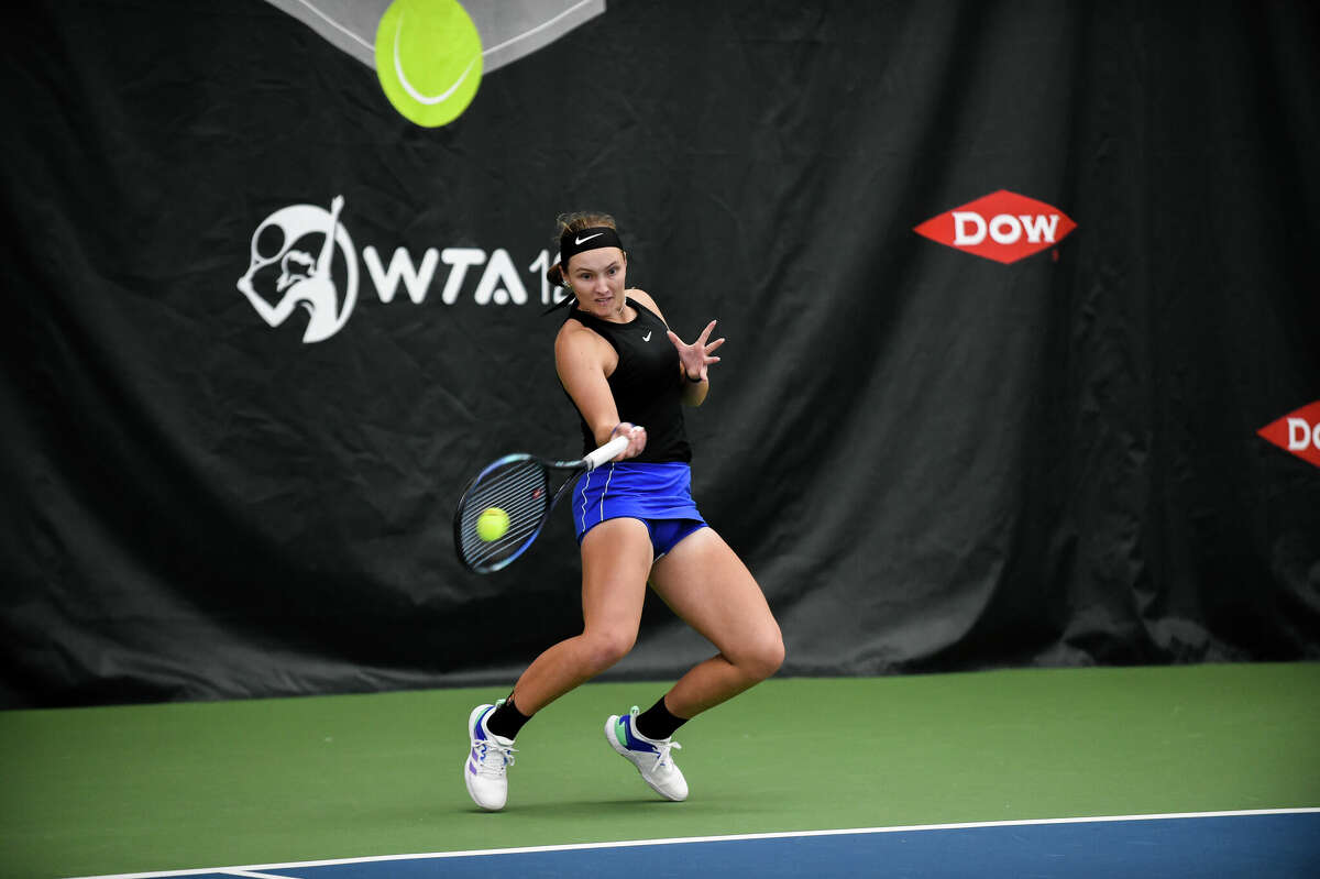 Midland's Ellie Coleman competes at the Dow Tennis Classic