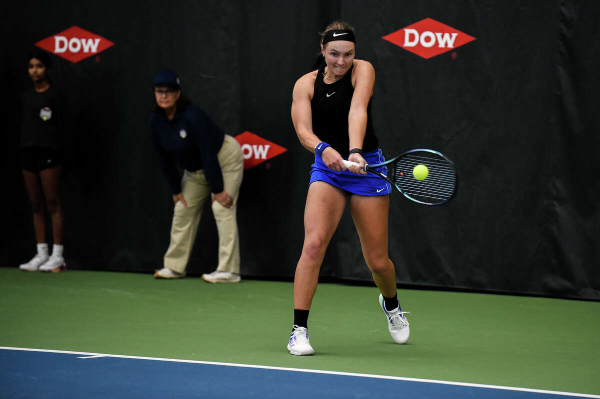 Midland's Ellie Coleman competes at the Dow Tennis Classic