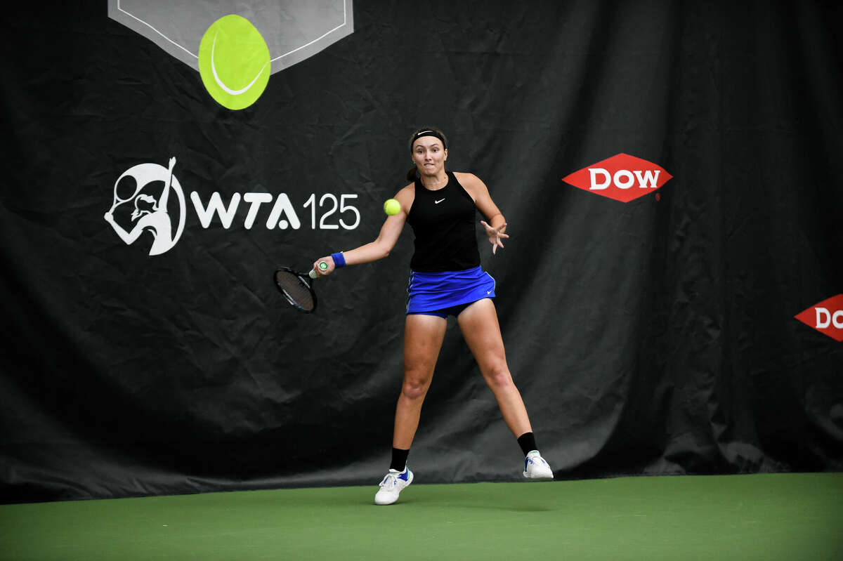 Midland's Ellie Coleman competes at the Dow Tennis Classic