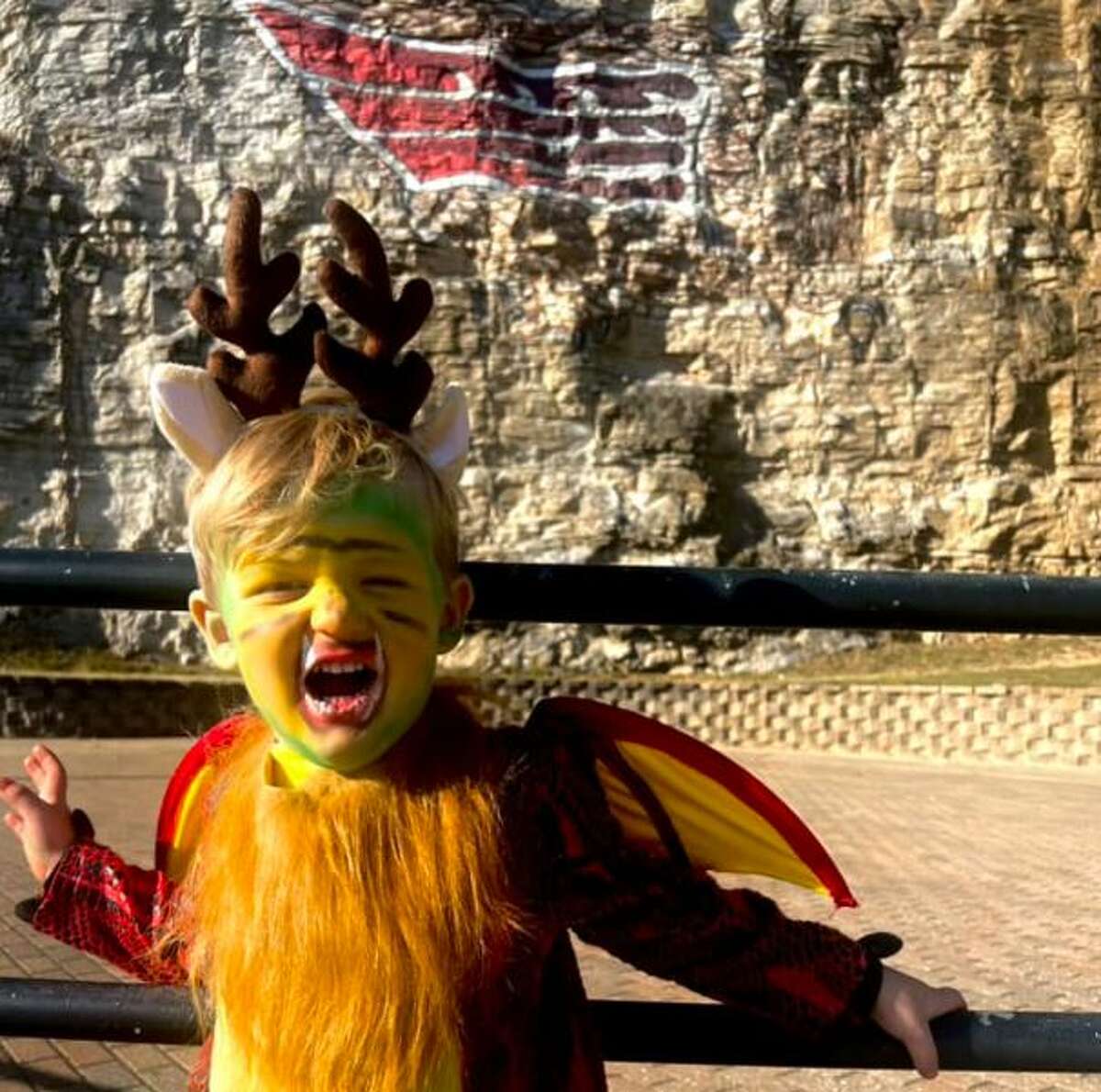 Godfrey child dresses as 'something scary': the Piasa Bird