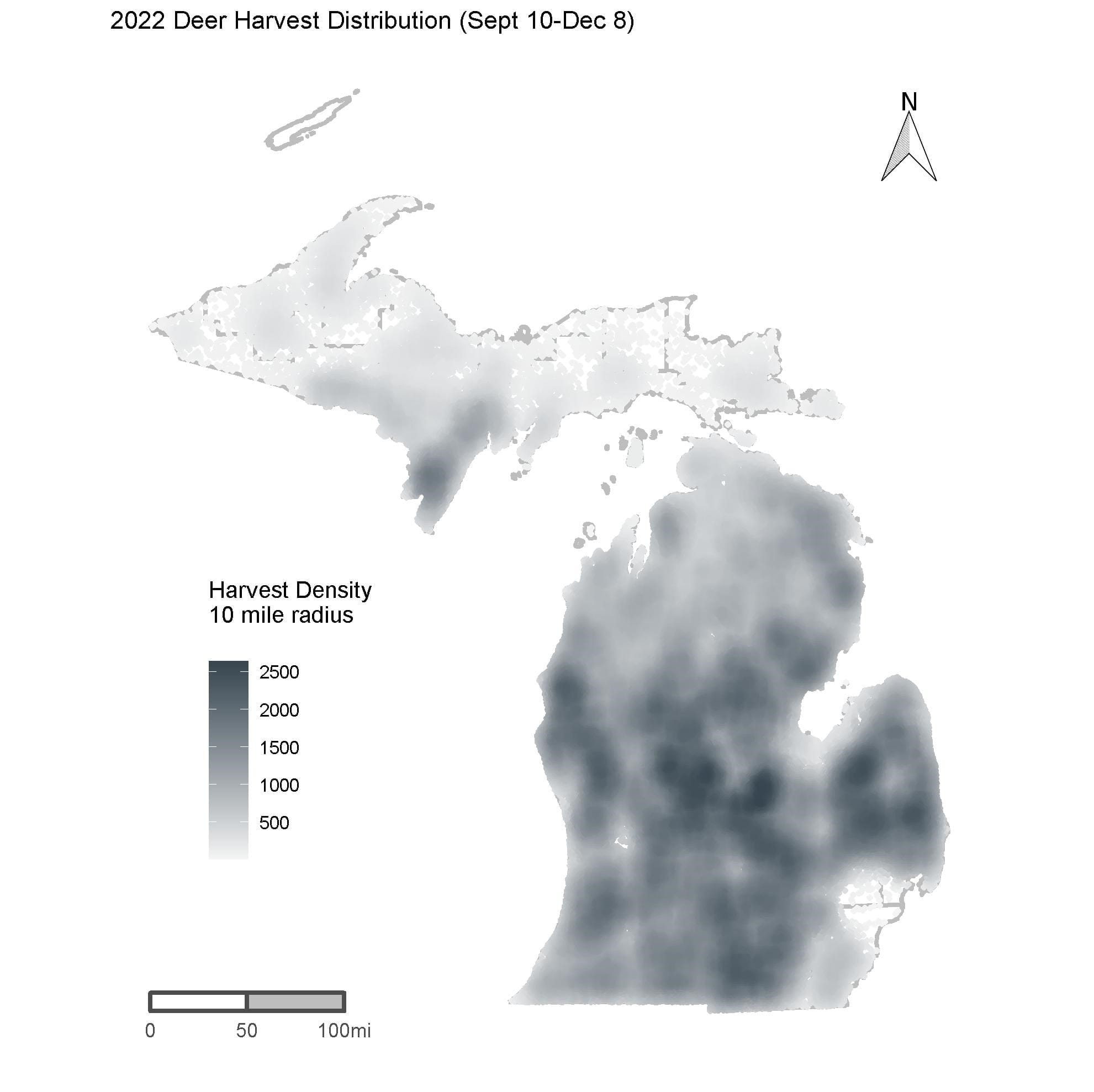 Nearly 75K white-tail deer taken so far this deer season in Michigan