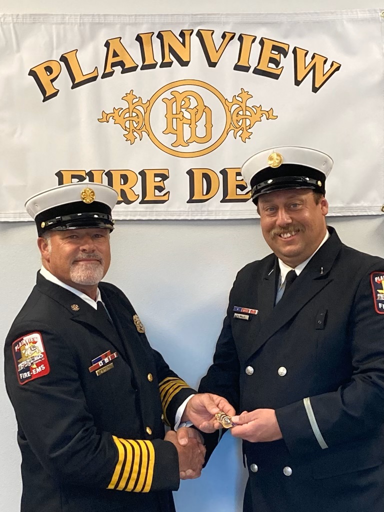 Plainview FD announces promotion of Kevin Walls