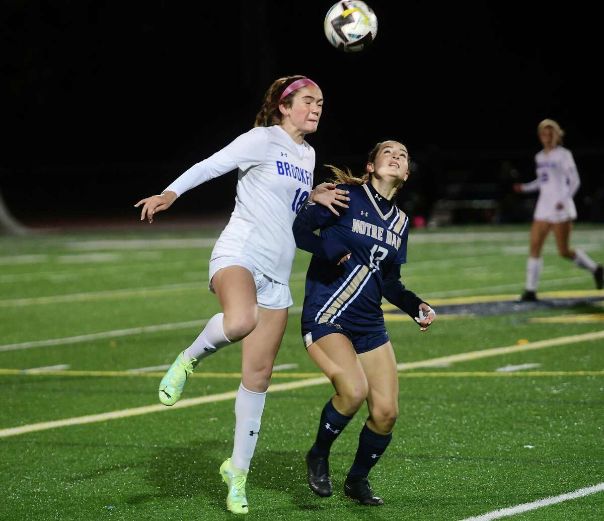 SWC girls soccer championship Notre Dame-Fairfield vs Brookfield