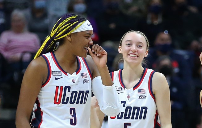 UConn's Paige Bueckers. Aaliyah Edwards on Wade Trophy watch list