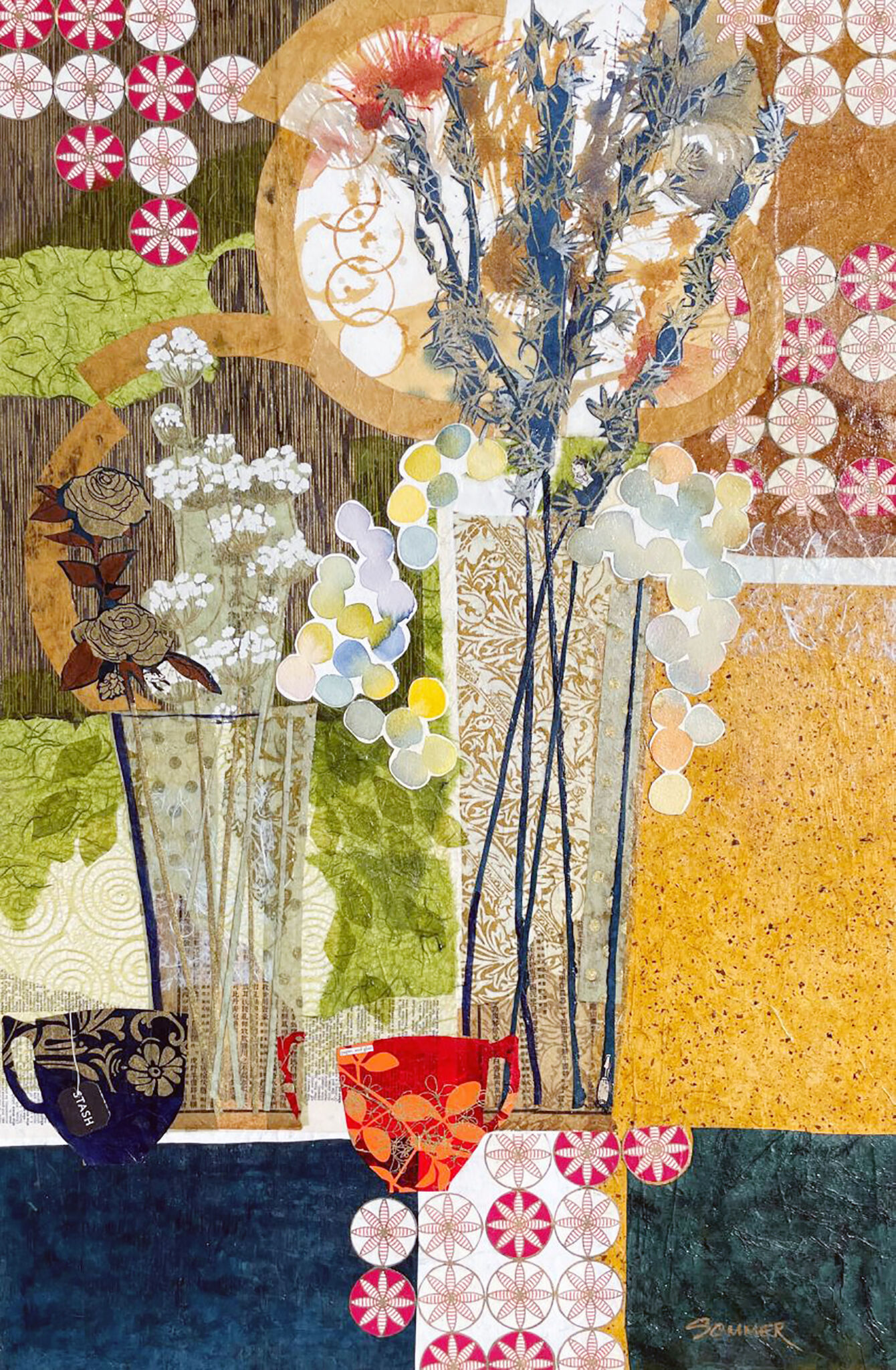 Strawn exhibit to feature collage, pottery during November