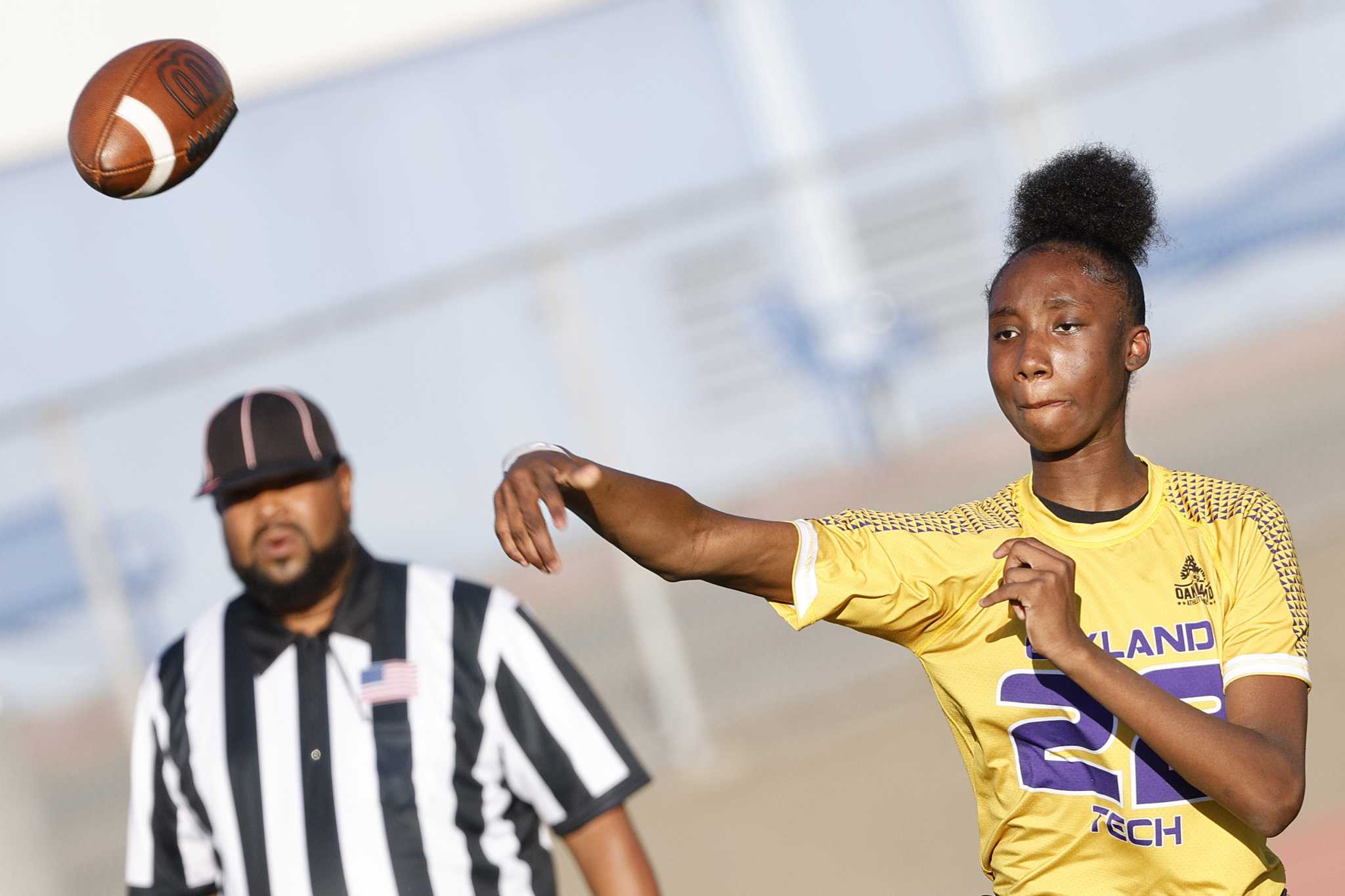 Oakland Tech QB Jhai Johnson is ‘female John Elway,’ and she can dunk