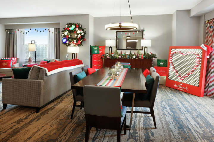 Houston hotel hosts a Hallmark Christmas-themed suite