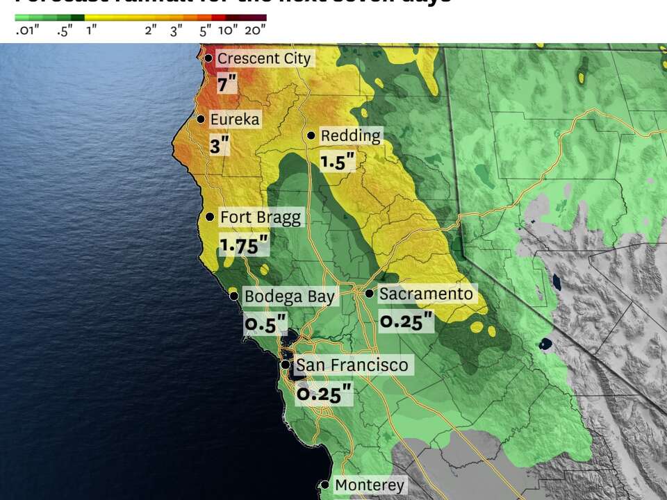 California weather: Storms will bring heavy rain to these regions