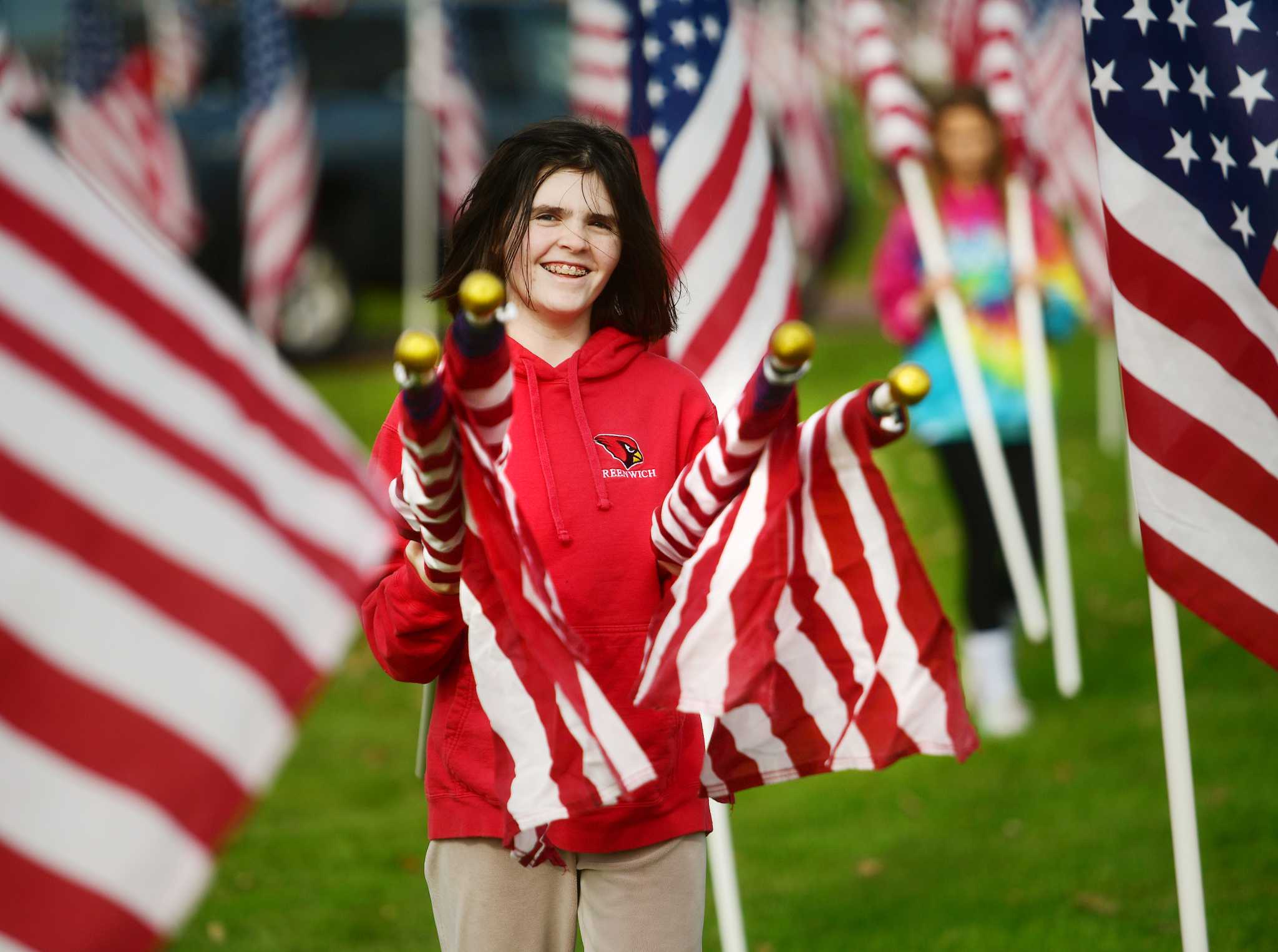 Norwalk honors Veterans Day with display of 500 American flags