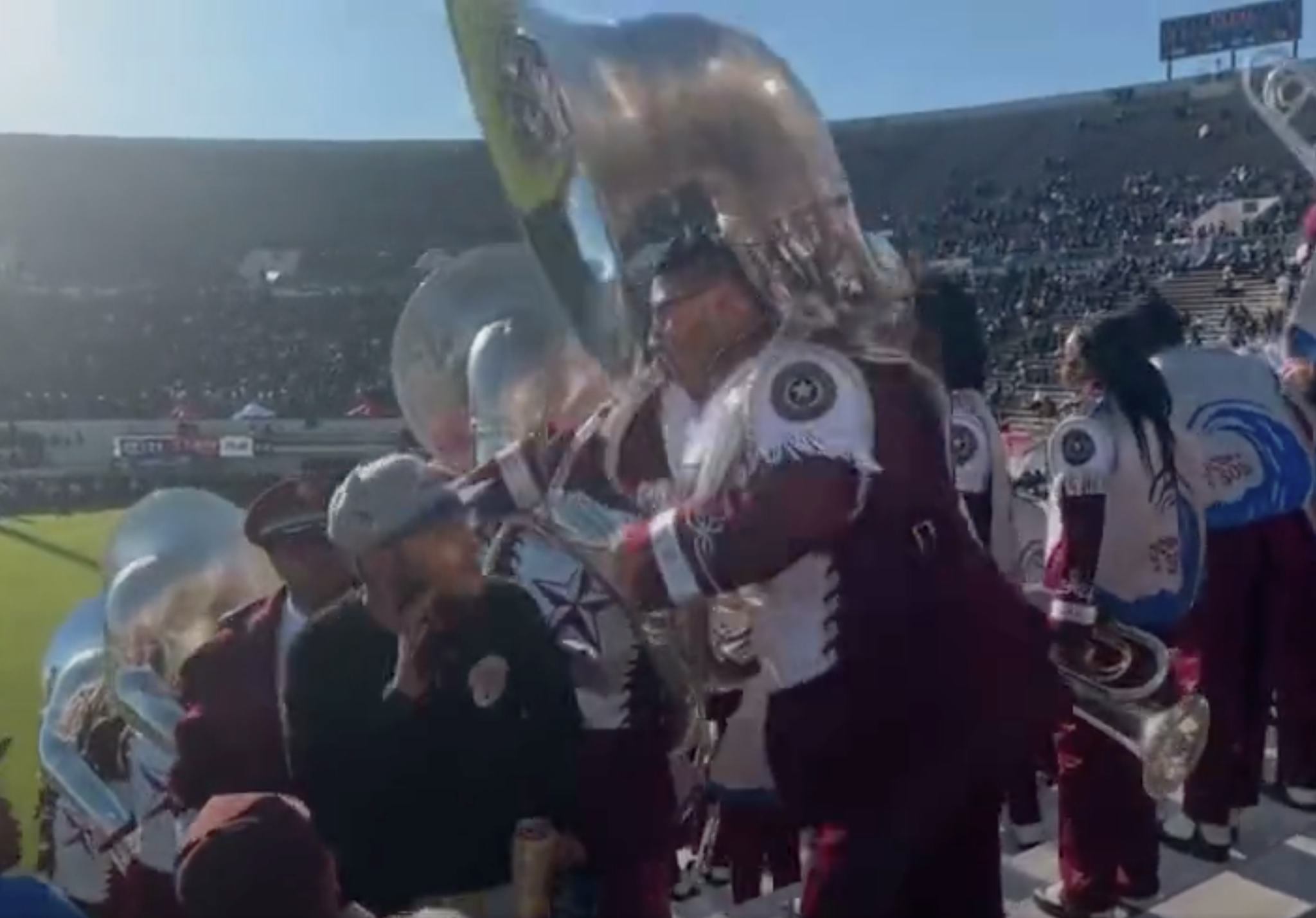 TSU tuba player punches heckler at football game: video