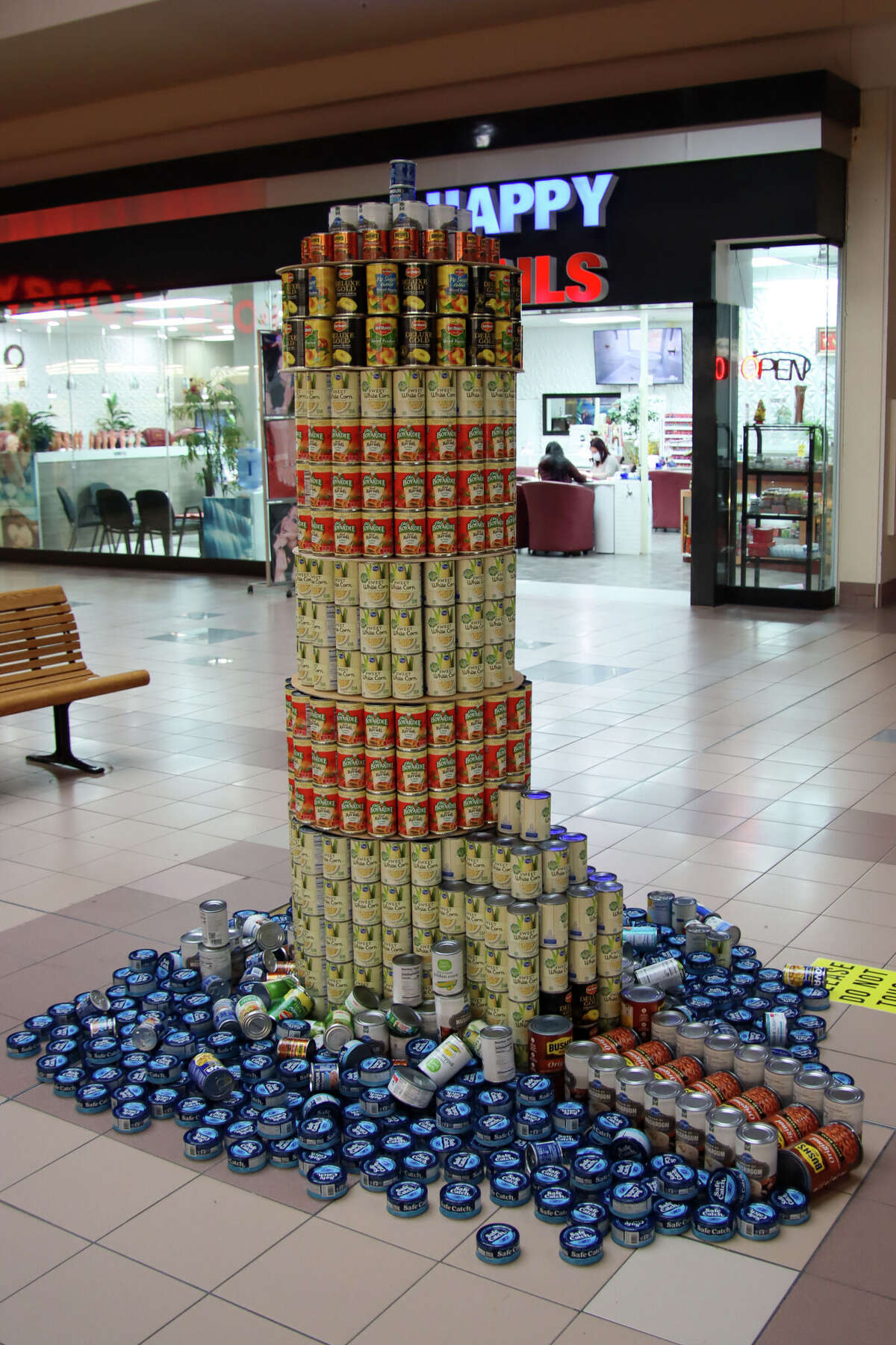 Local students build can-based sculptures for Canstruction Midland
