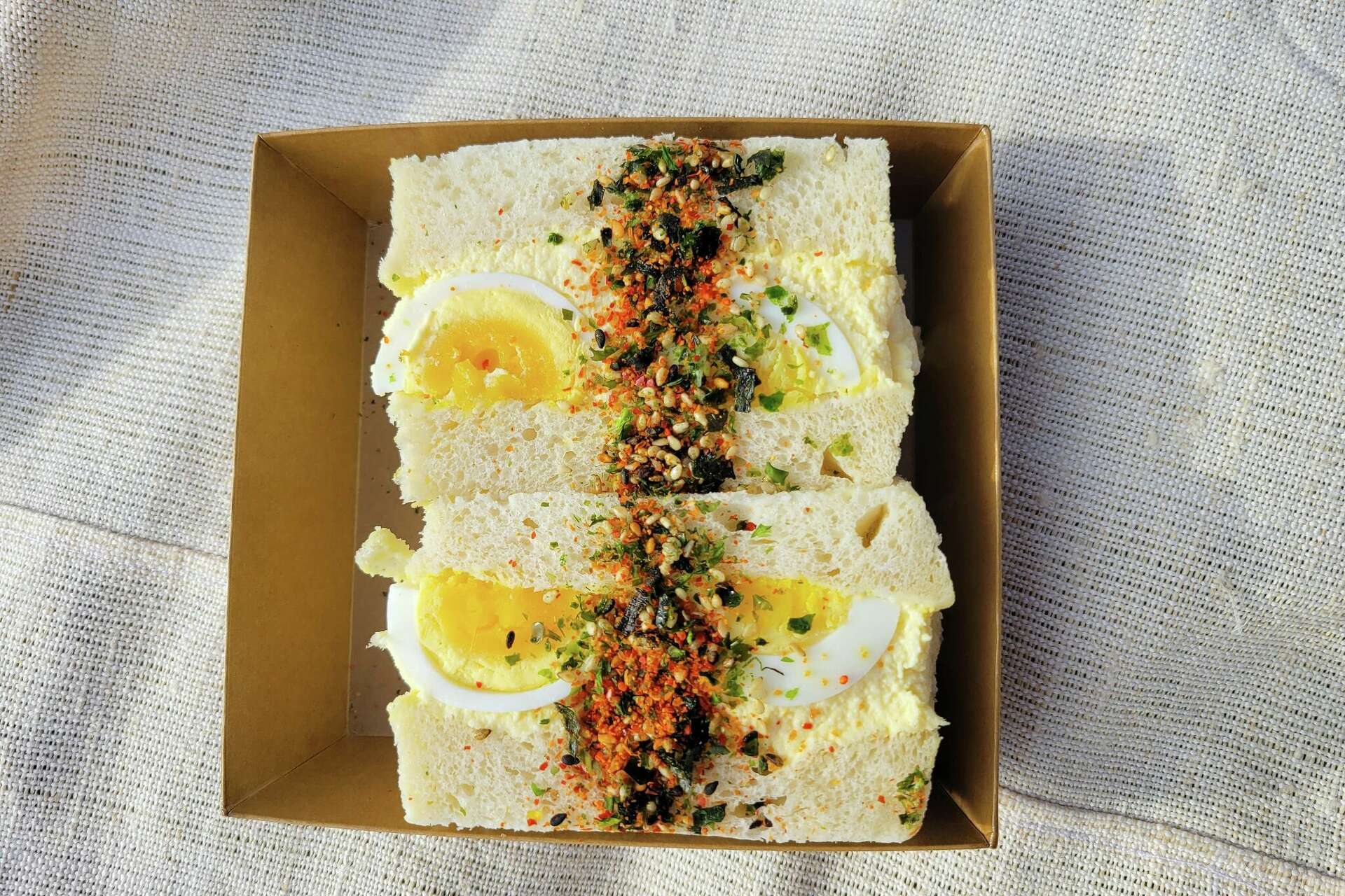 3 Japanese egg salad sandwiches in the Bay Area