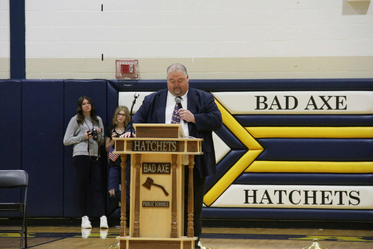 Veterans Day program at Bad Axe Schools
