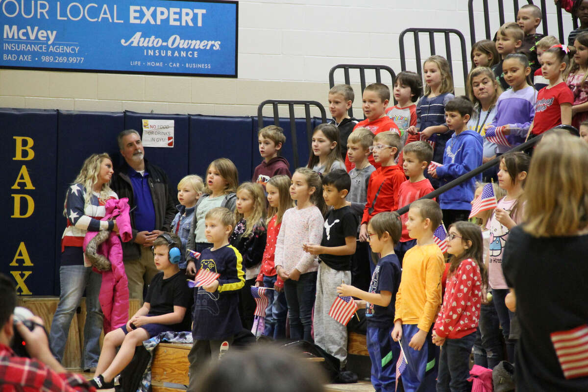 Veterans Day program at Bad Axe Schools