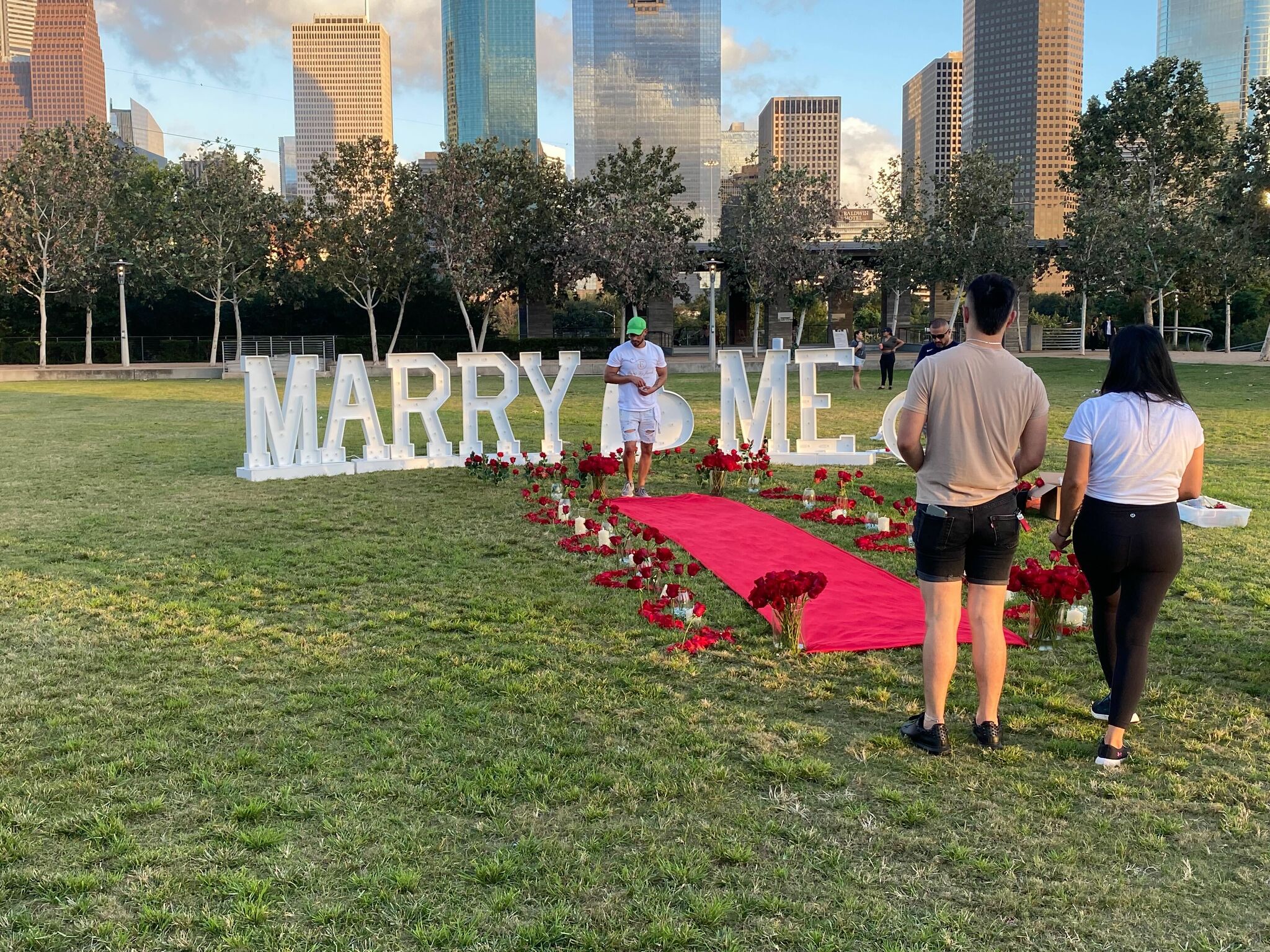 Lavish proposals and giant letters are taking over a Houston park