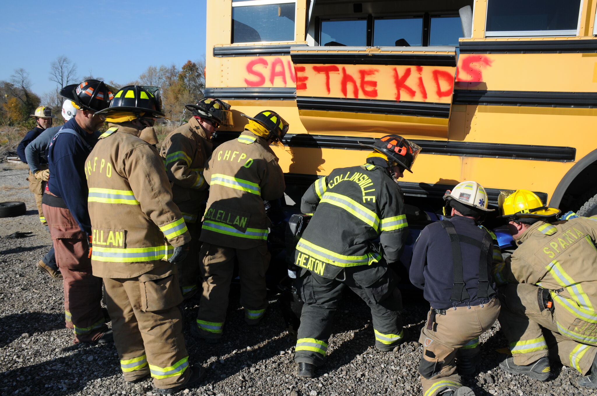 Firefighters prepare for potential school bus emergencies