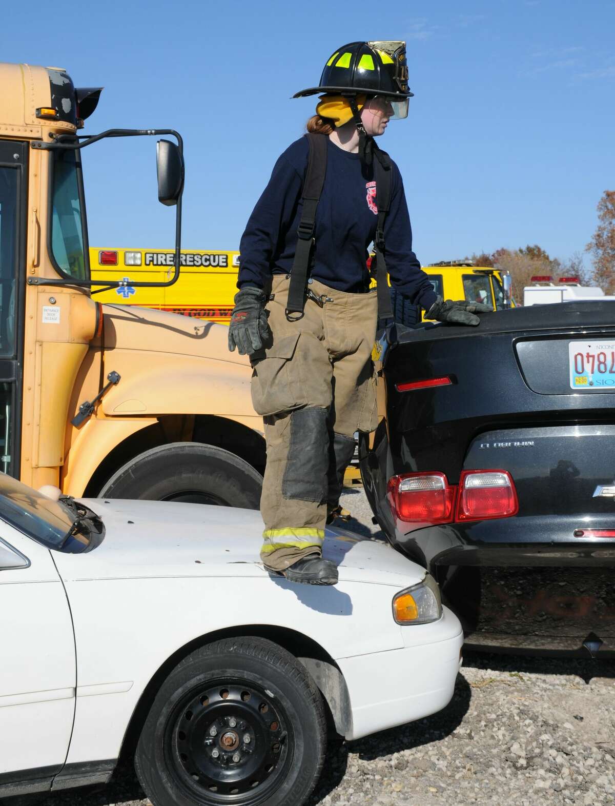 Firefighters prepare for potential school bus emergencies