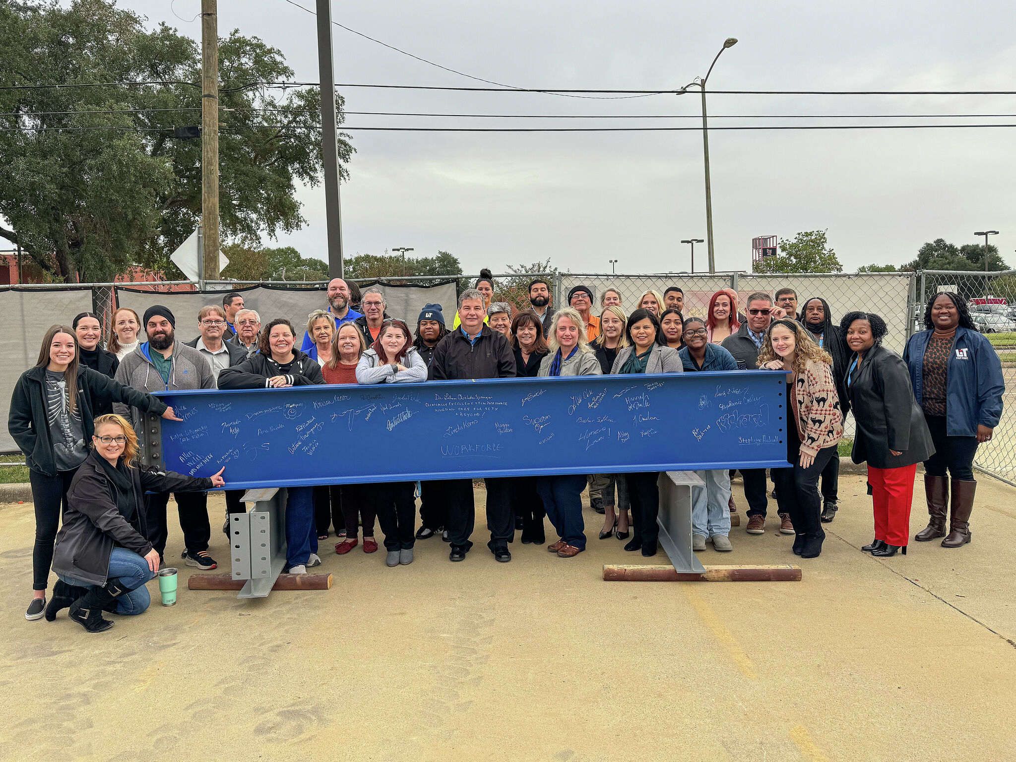 Lamar Tech celebrates a construction milestone on new building