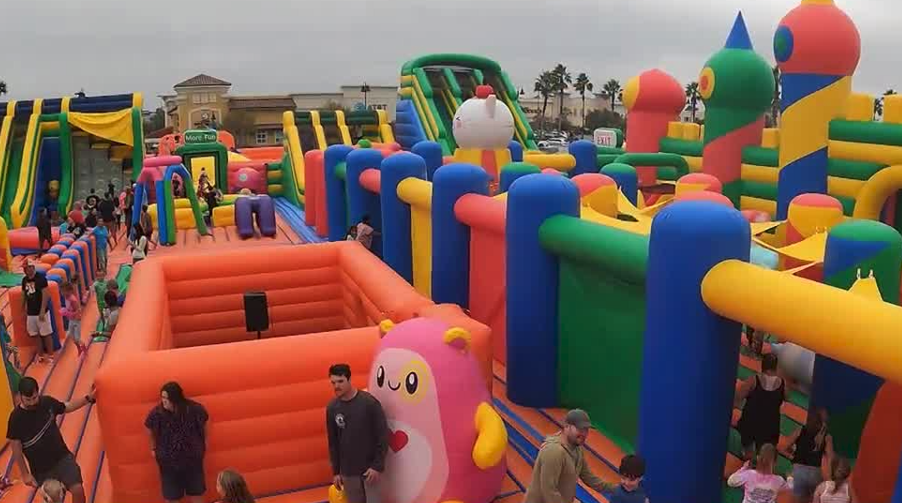 Nearly half a football field: World's largest bounce house opens in ...