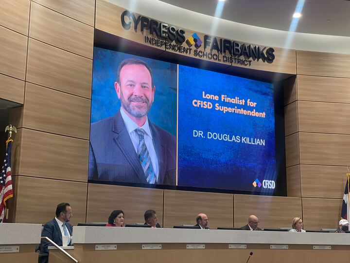 Cy-Fair ISD names Doug Killian as lone finalist for superintendent