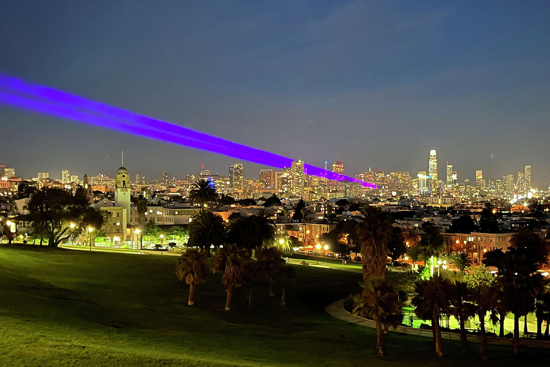 'What are those?': Lasers shooting across SF's sky don't seem real