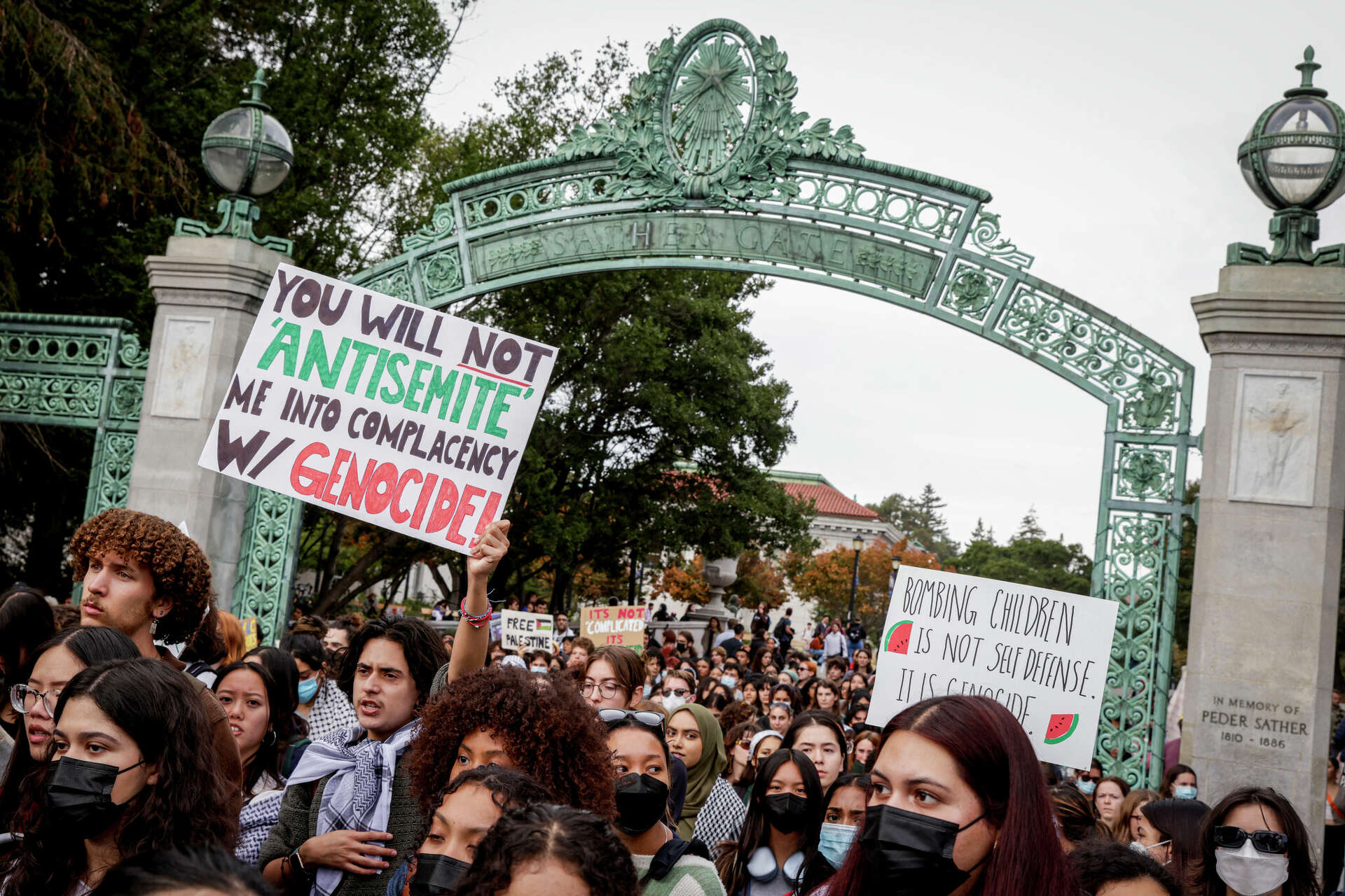 Gaza cease-fire rally at UC Berkeley draws hundreds of protesters