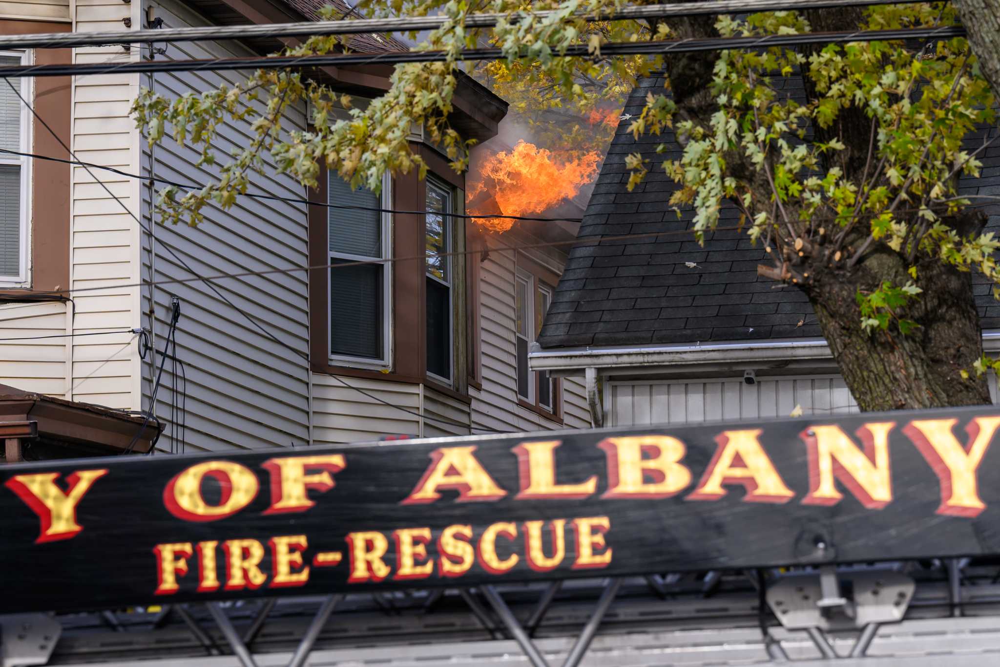 Fire strikes Albany home