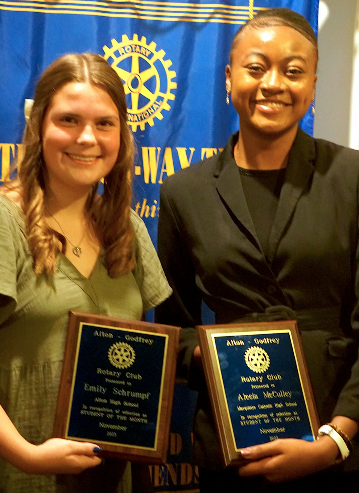 High achievers: McCulley and Schrumpf named Students of the Month