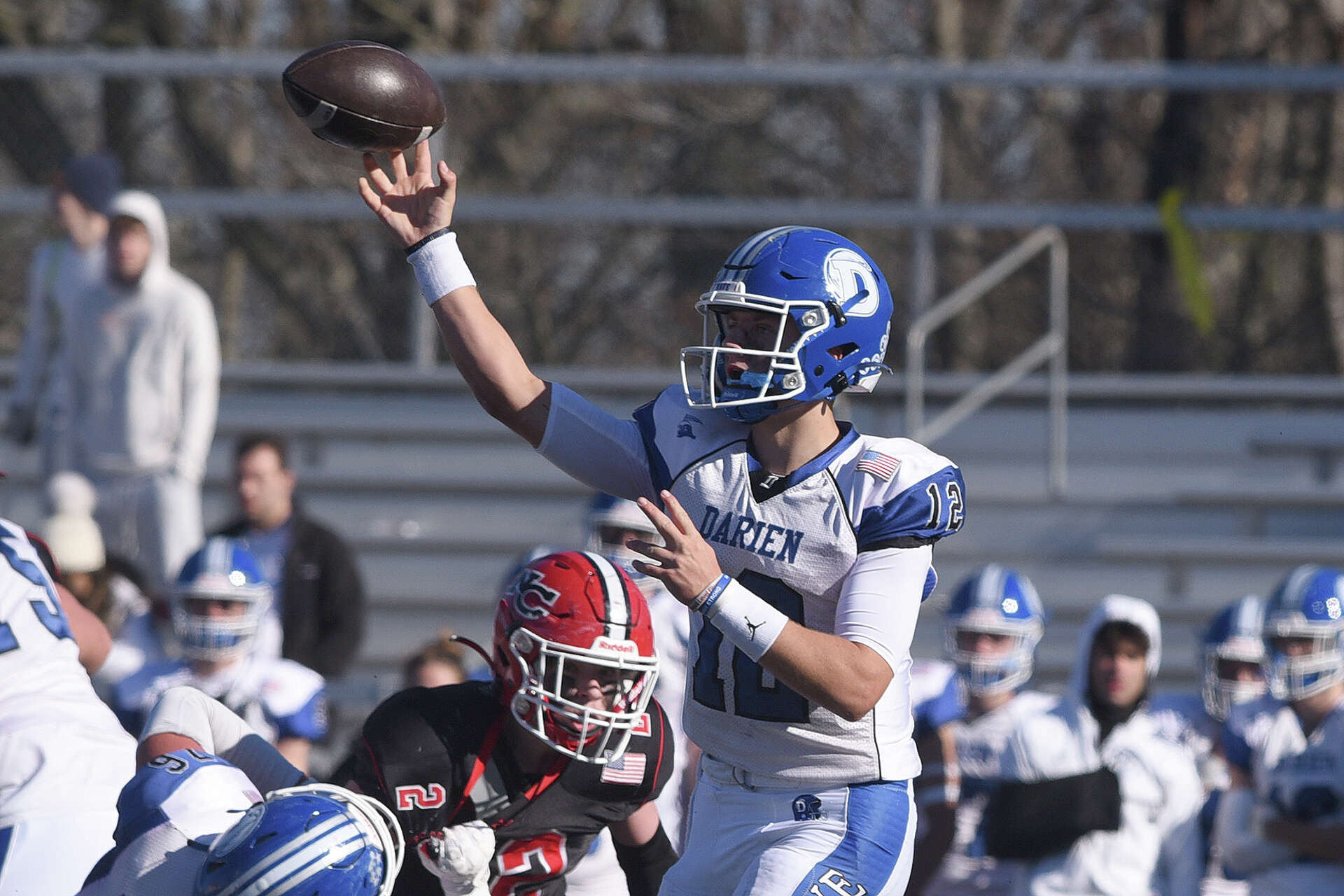 New Canaan toppled Darien behind three TDs from Alex Banevento