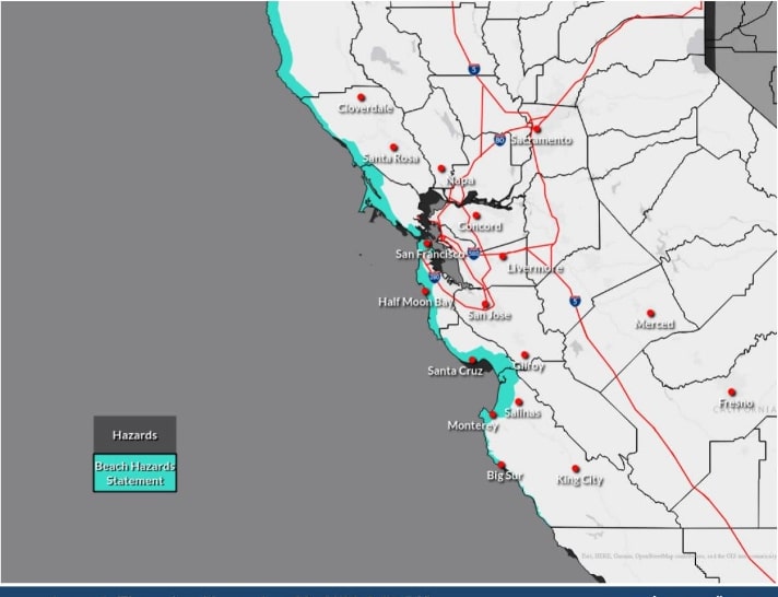 Sneaker waves risk rises at these Bay Area beaches this weekend