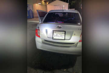Obviously fake license plate busted by Bay Area cops