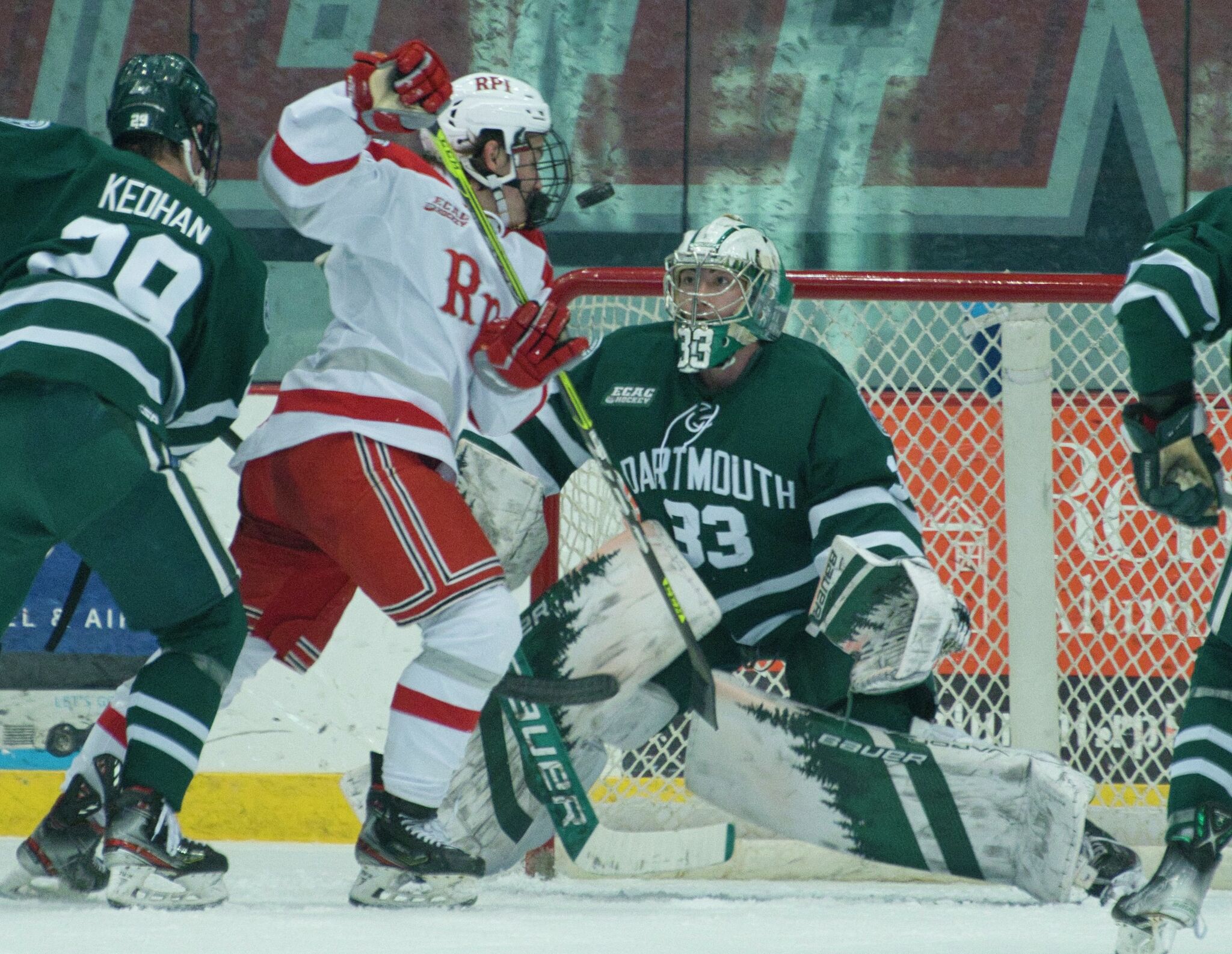 RPI hockey drilled at home by Northeastern
