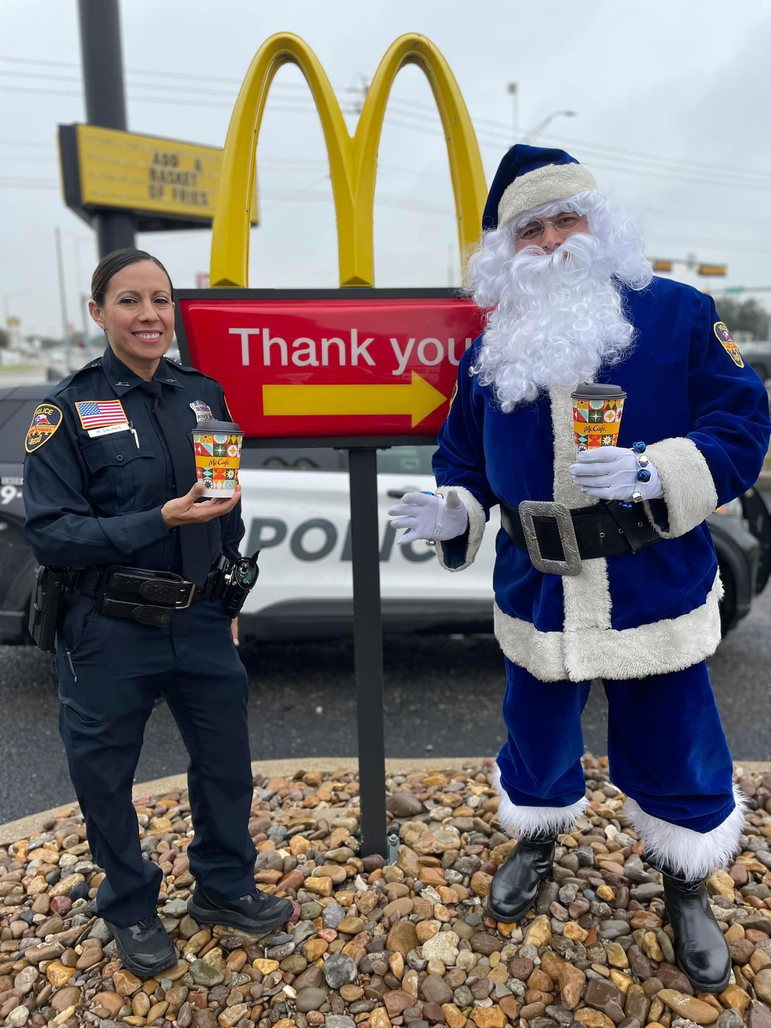 Blue Santa joining Laredo police for Coffee With A Cop at McDonald's