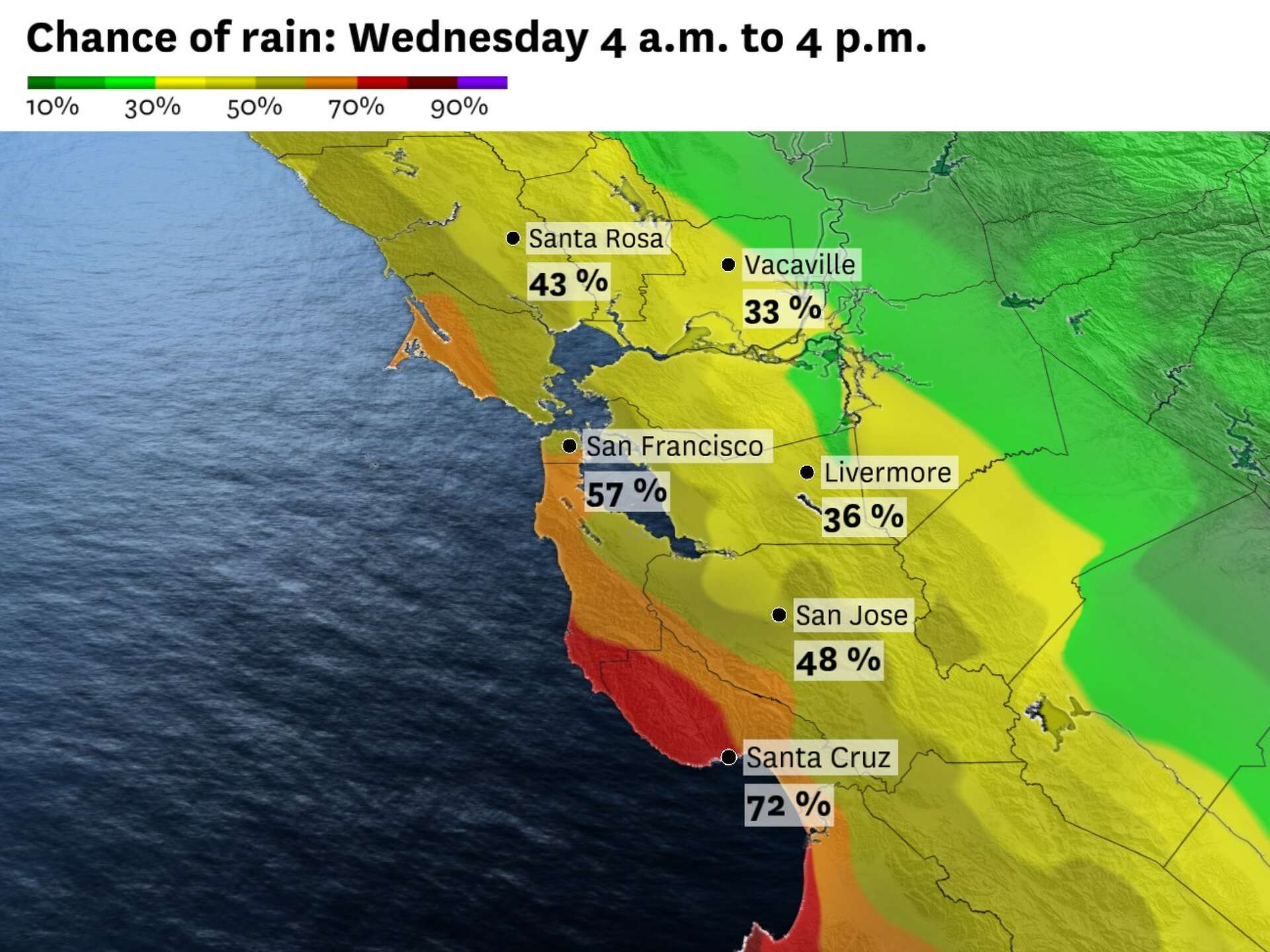 Bay Area rain: Here's how long showers will last