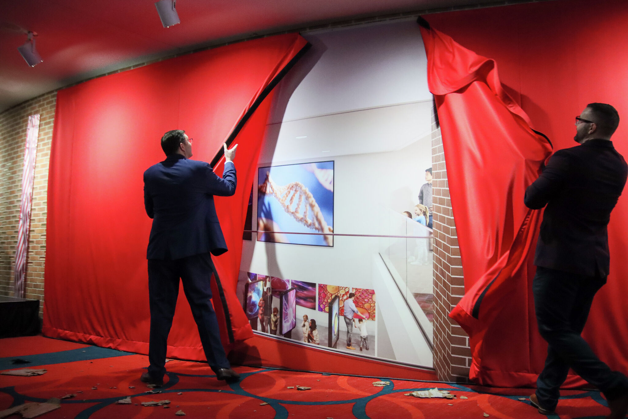 A mural unveiled Tuesday shows the future Midland Center for the Arts