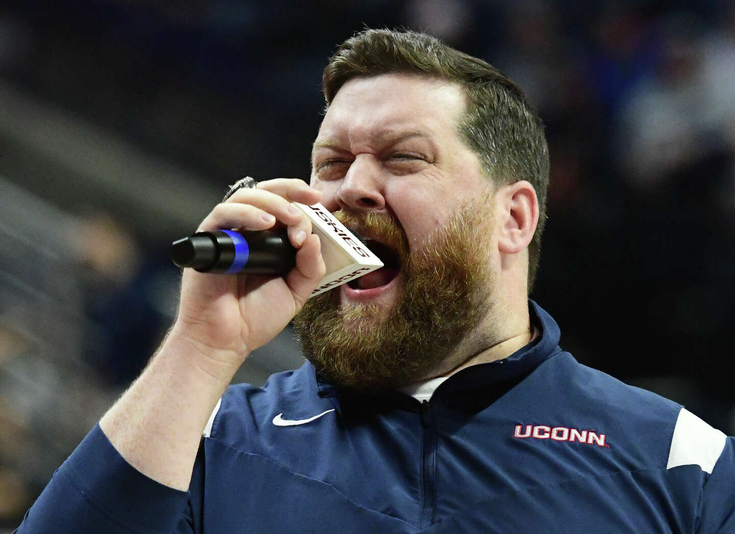 Conor Geary lends personality to UConn basketball games.