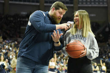 Conor Geary lends personality to UConn basketball games.