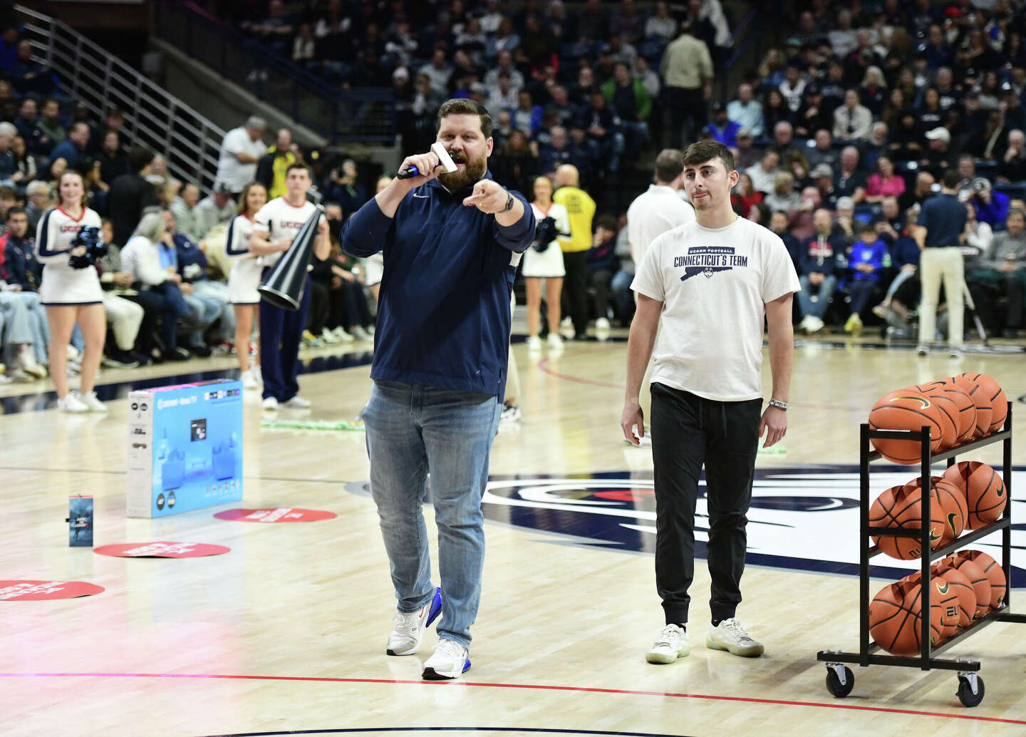 Conor Geary lends personality to UConn basketball games.
