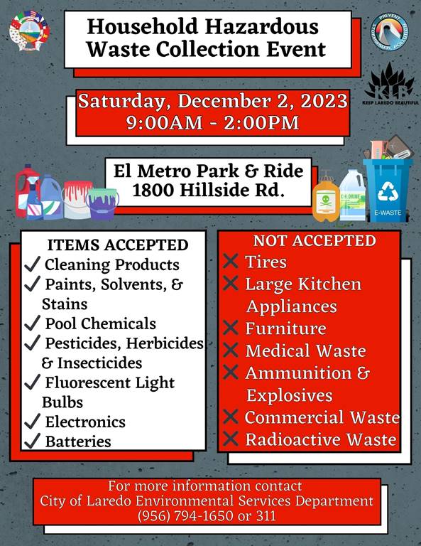Household hazardous waste collection event coming to Laredo