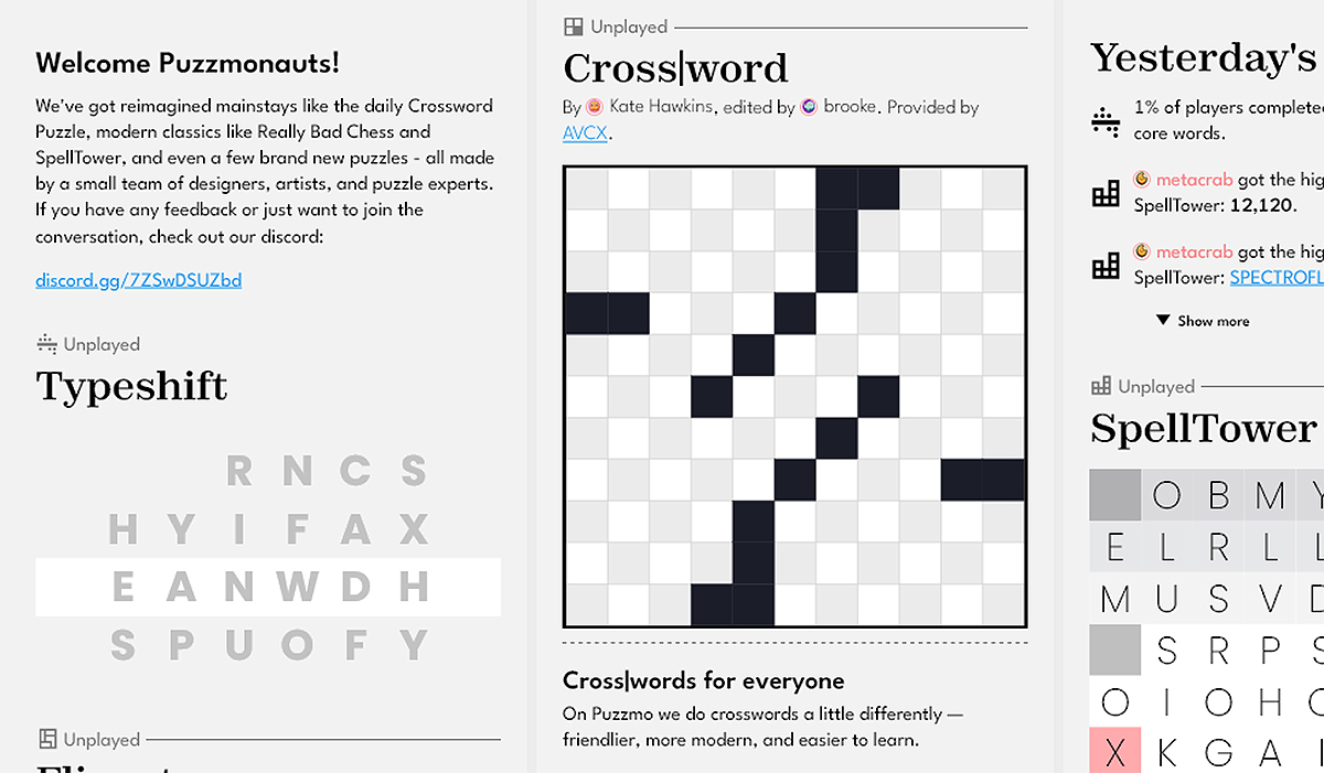 Puzzmo interactive puzzle section coming