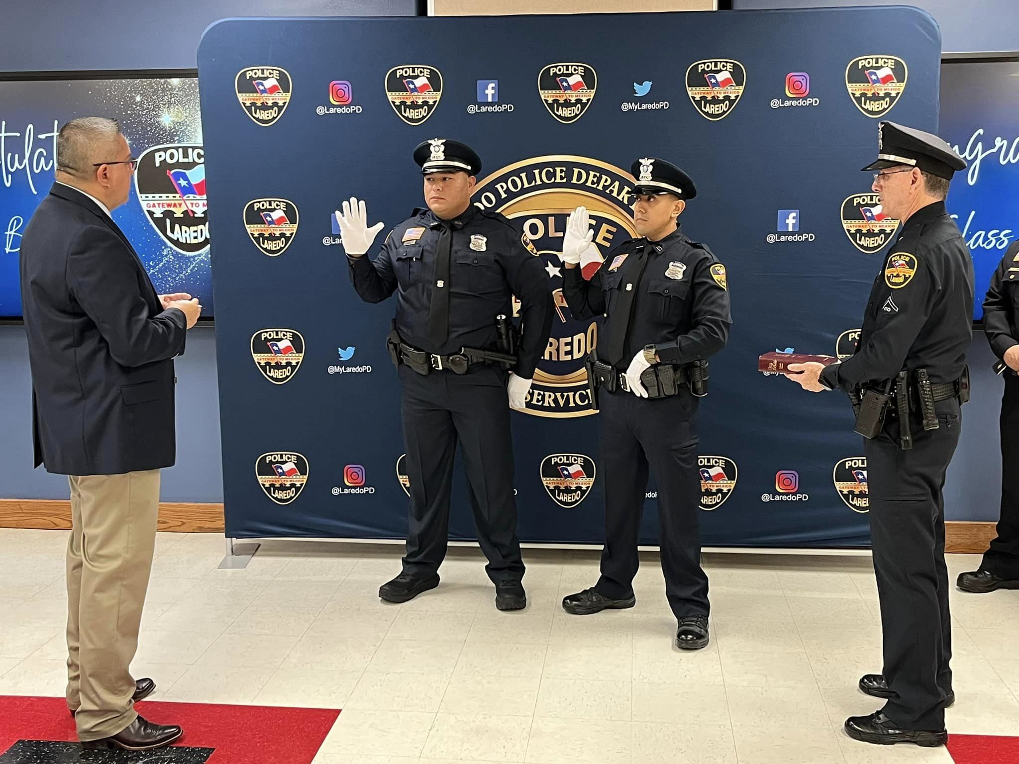 Two officers joined the Laredo PD Blue Family