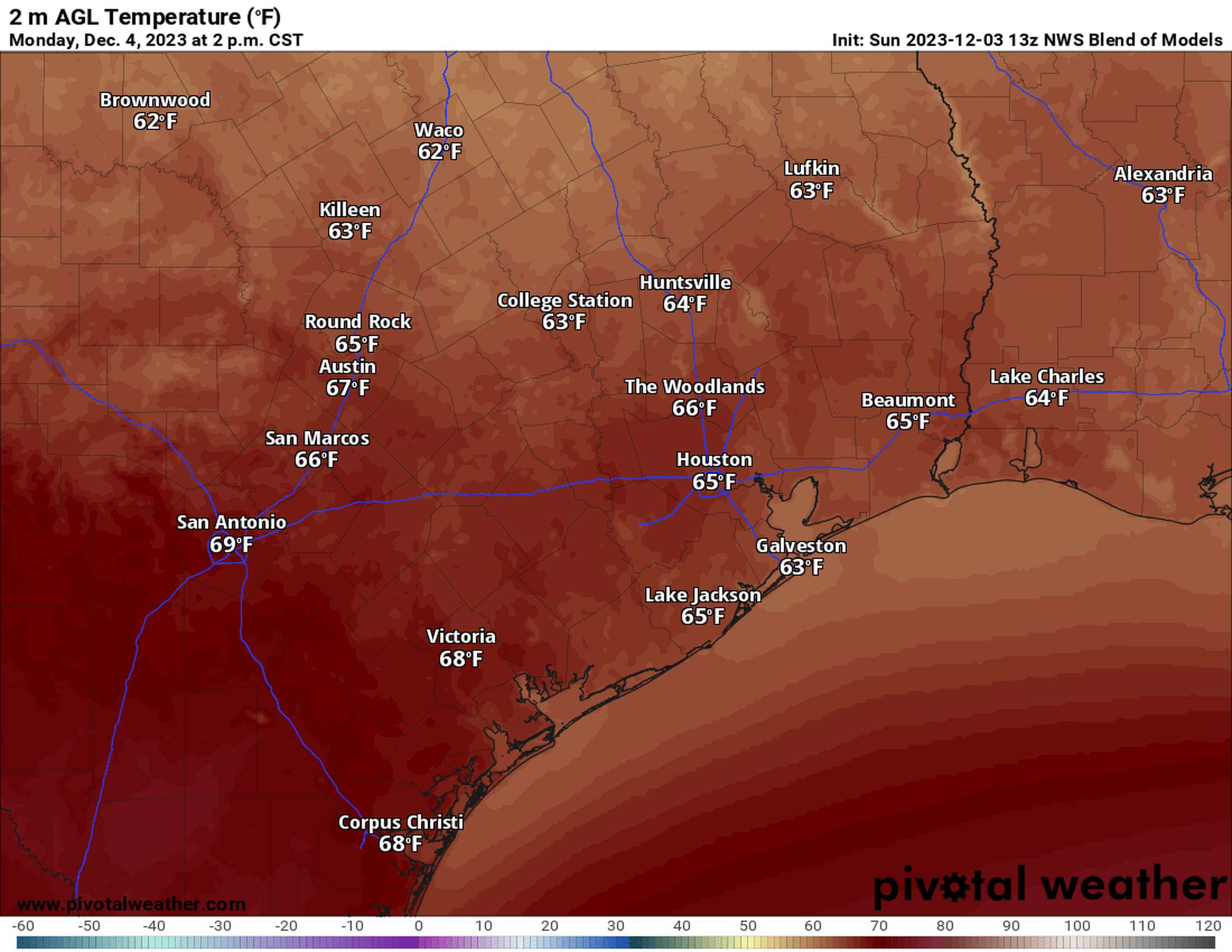 Cold front passes by Houston Monday. Here's what to expect this week.
