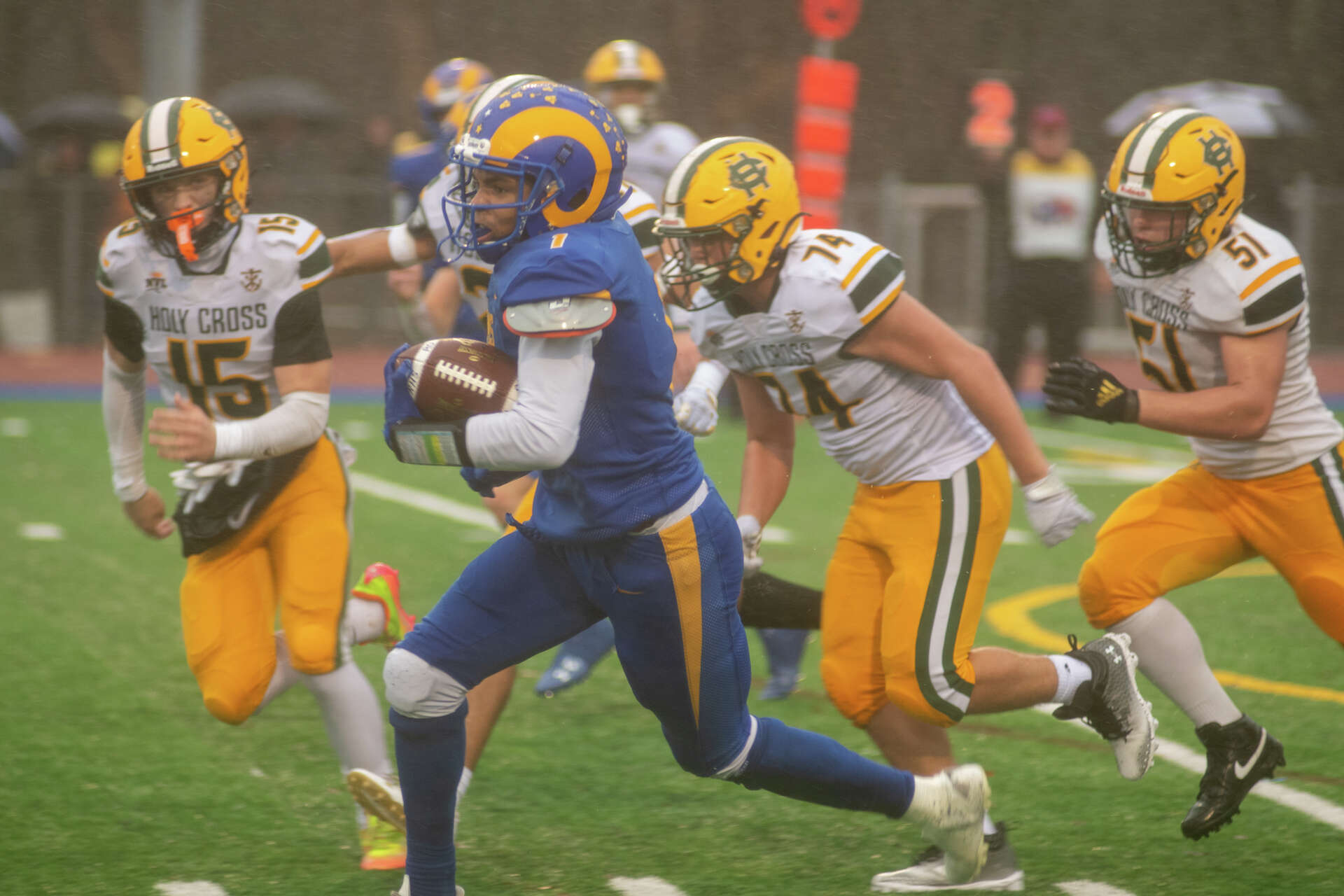 CIAC Class M football semifinals: Rockville High School vs. Holy Cross